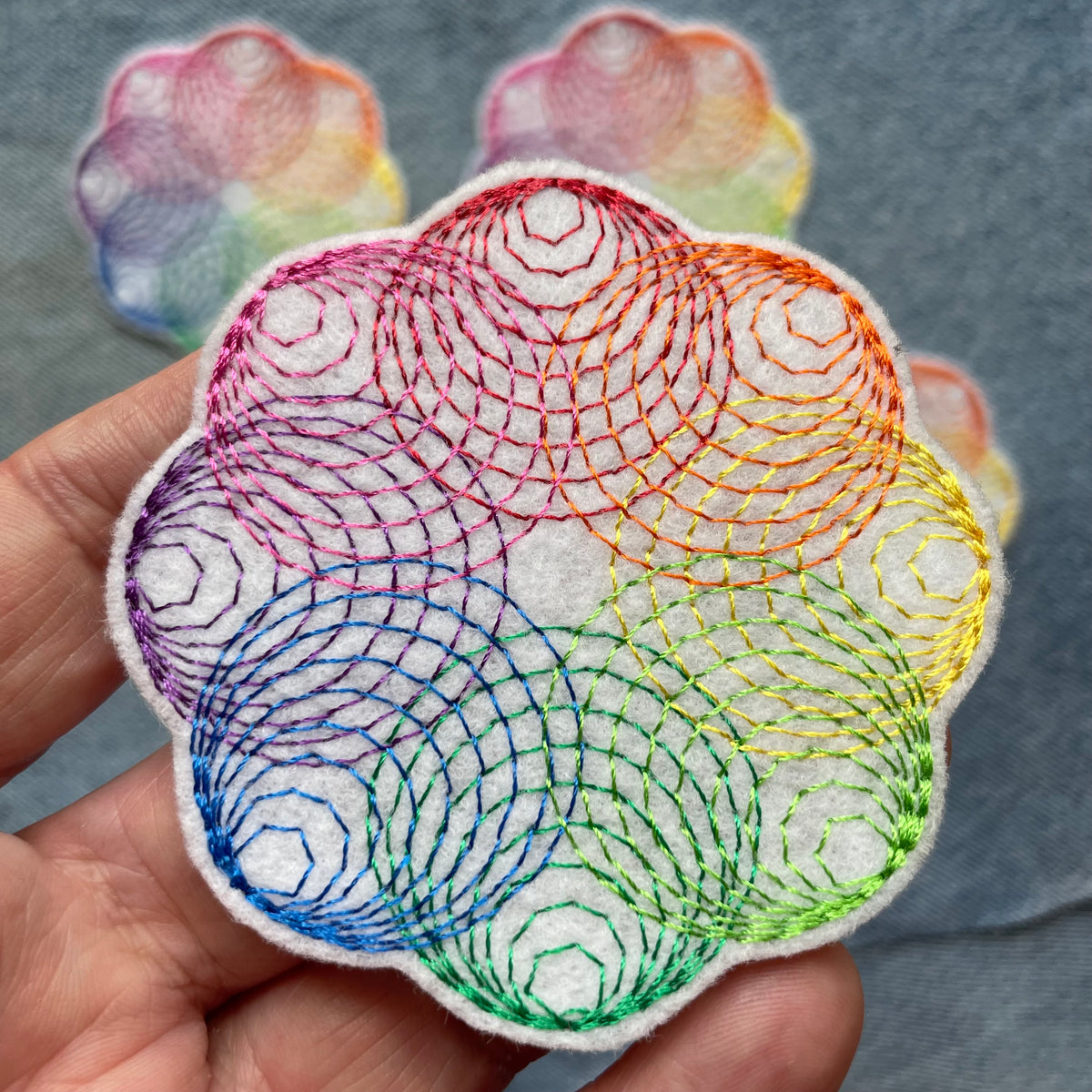 Color Wheel Patch — White – Southern Fried Stitching