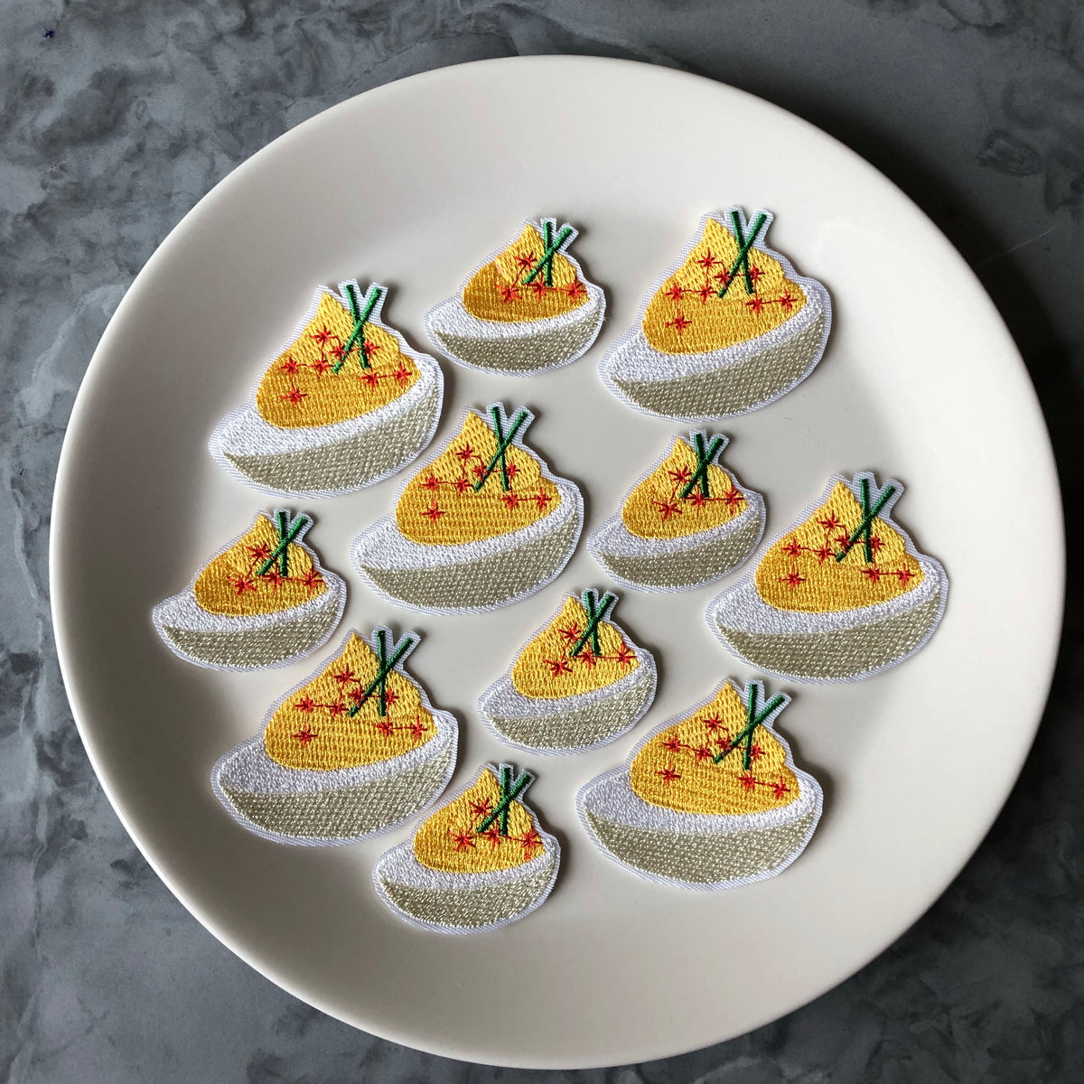 Deviled Egg Patch *large* – Southern Fried Stitching