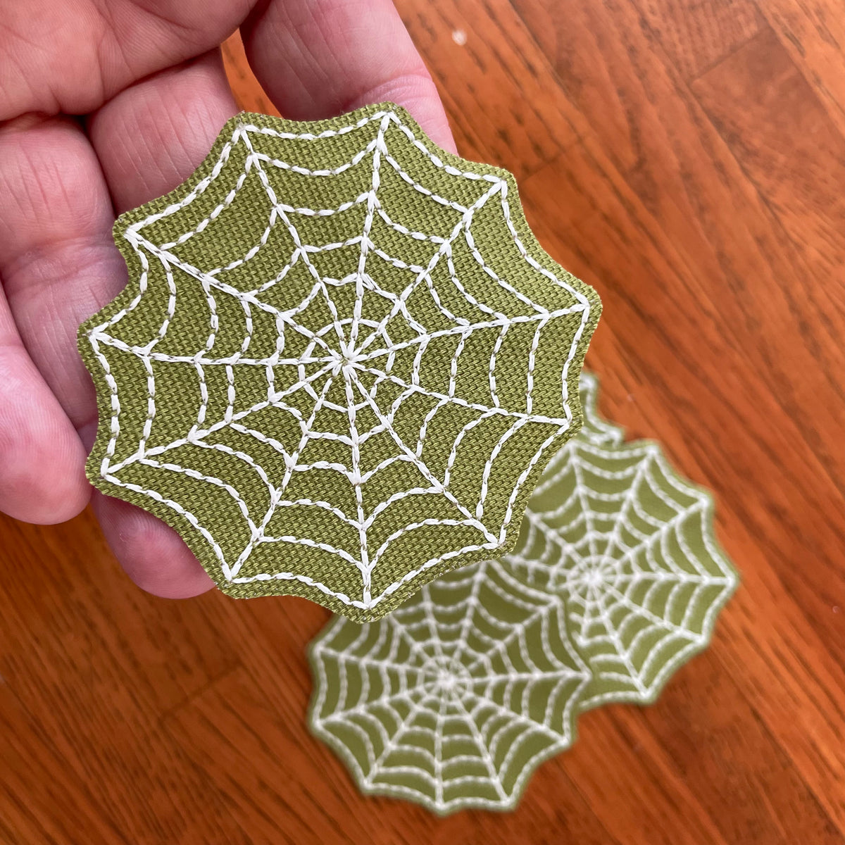 Glow-in-the-Dark Spider Web Patch – Southern Fried Stitching