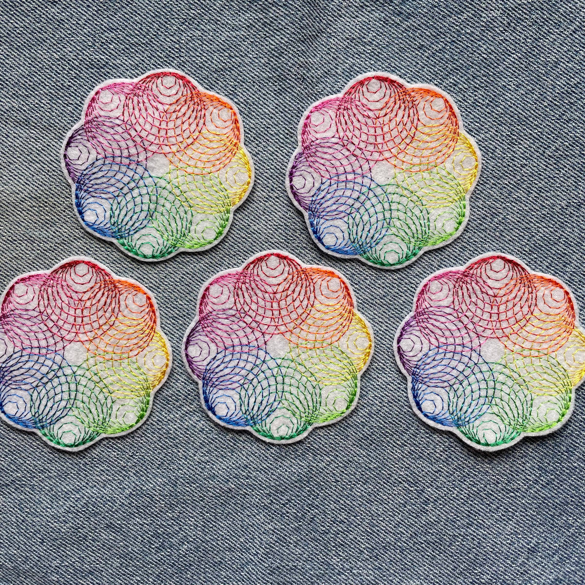 Color Wheel Patch — White – Southern Fried Stitching